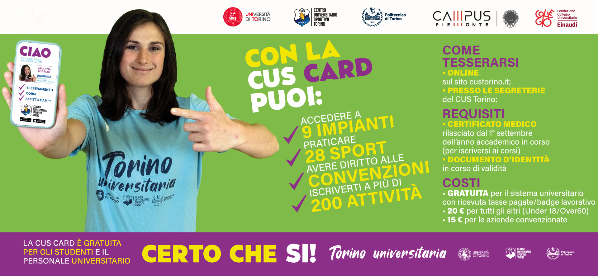 CUS CARD - CUS TORINO
